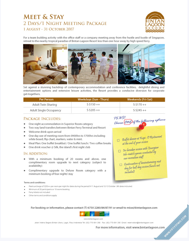 Meet & Stay – eDM and Print Ad - 50o2 | Freelance Web and Graphic Designer